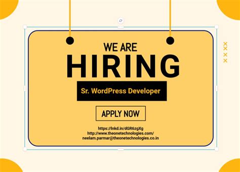hiring wordpressdeveloper seniordeveloper webdevelopment techjobs