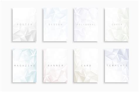 가벼운 다채로운 추상적 인 다각형 템플릿 포스터 플래카드 브로셔 배너 전단지 배경 등의 컬렉션 3d 셰이프가 있는 밝은