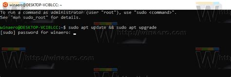 Update And Upgrade WSL Linux Distro In Windows