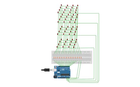 Circuit Design Cubo Led 4x4 Tinkercad
