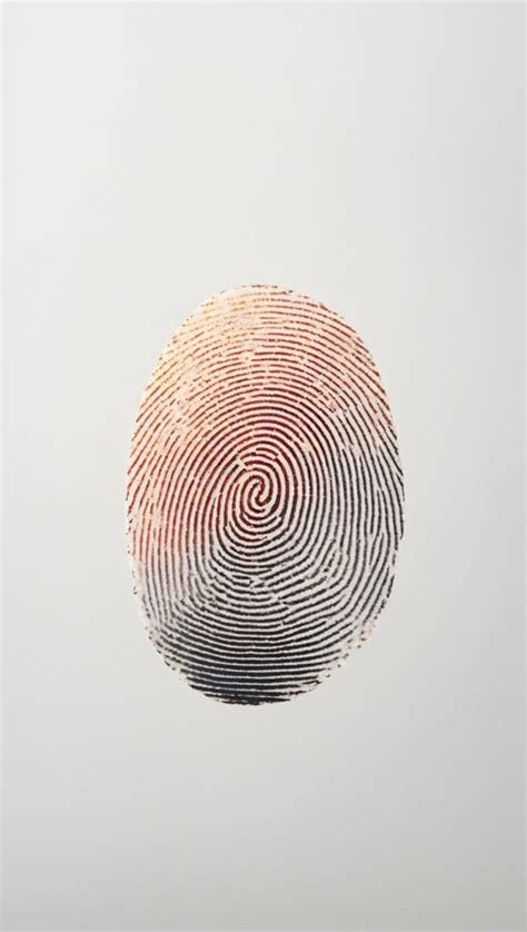 Partial Fingerprint On White Background Minimal Abstract Rime Or Mystery Concept Stock