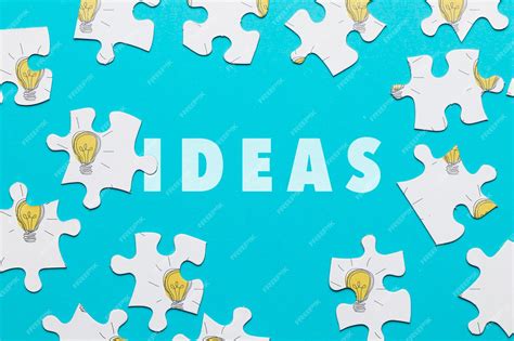 파란색 배경에 퍼즐 조각으로 평평하다 배치 프리미엄 Psd 파일