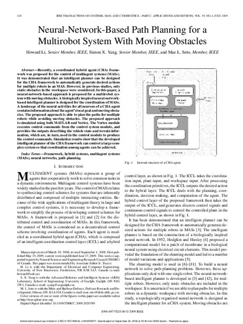 Pdf Neural Network Based Path Planning For A Multirobot System With