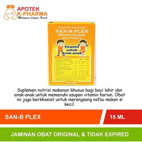 Jual San B Plex Drops Isi 15ml Obat Original Shopee Indonesia