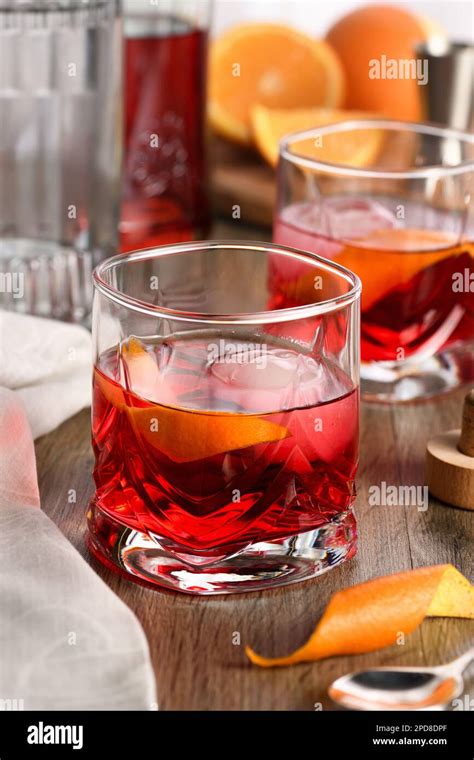 A Classic Negroni Made With Equal Parts Campari Gin And Sweet Vermouth