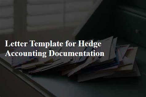 Letter Template For Hedge Accounting Documentation Free Samples In