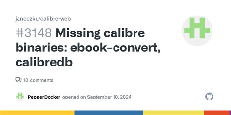 Missing Calibre Binaries Ebook Convert Calibredb · Issue 3148