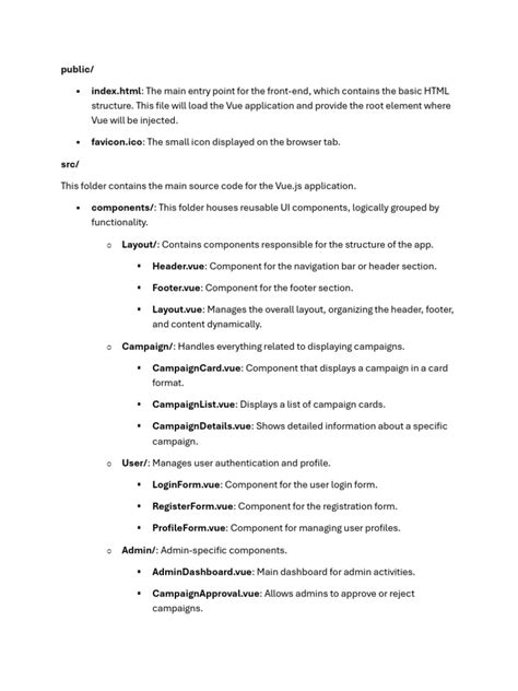 Front End Structure Details Pdf