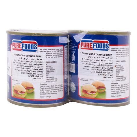 Pure Foods Corned Beef 2 X 210 G Online At Best Price Lulu Kuwait