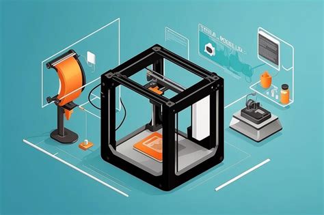 Premium Photo 3d Printer In Action Vector Technology Lab Illustration