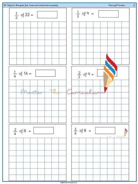 Year 2 Recognise Find Name And Write Fractions Quantity Master