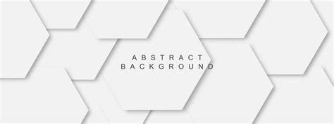 Abstract White Hexagon Shapes With Shadow Background Design Vector Illustration