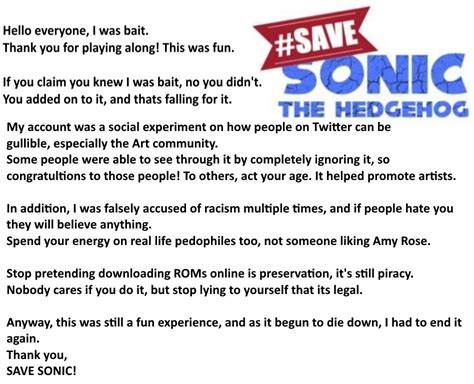 Sonic Savior Nft On Twitter Goodbye Thank You For Playing Along😄