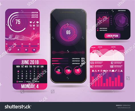 Mobile Application Interface Design Infographic Business Stock Vector Royalty Free 1090663502