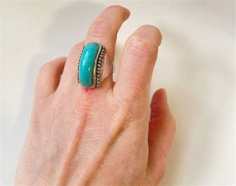 Vintage Extremely Rare Ancient Metal Ring Stunning Gem