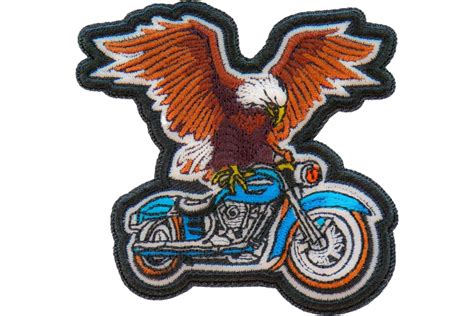 Eagle Riding Motorcycle Patch Motorcycle Patches By Ivamis Patches