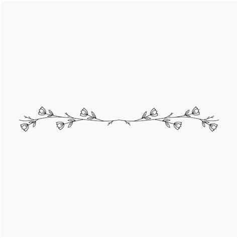 Premium Vector Black Floral Divider