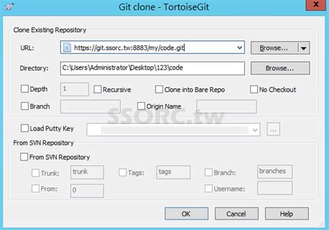 架設 Gitlab 作 Git 版本控管 五 Windows 使用 Tortoisegit 圖形畫介面 Ssorc Tw