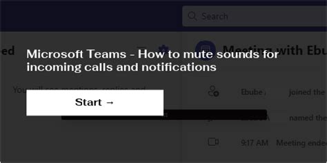 Microsoft Teams How To Mute Sounds For Incoming Calls And Notifications