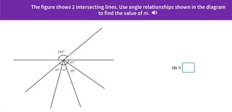 The Figure Shows 2 Intersecting Lines Use Angle Relationships Shown In The Diagram To Find The