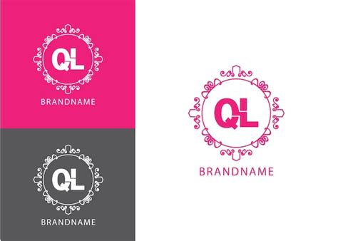 Premium Vector Modern Monogram Initial Letter Ql Logo Design Template