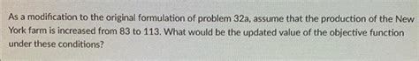 solved as a modification to the original formulation of