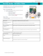 Activity Guide Variables Make Unit Lesson Docx Unit Lesson Name S Santiago