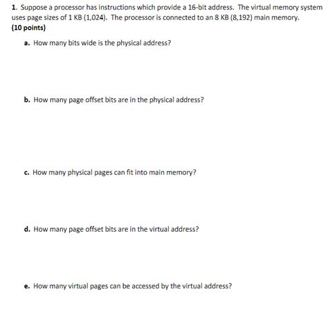 Solved Suppose A Processor Has Instructions Which Provide Chegg