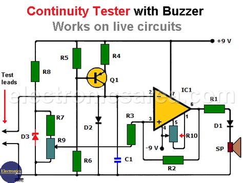 Continuity Tester Circuit Diagram