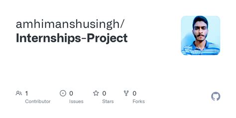 Github Amhimanshusinghinternships Project