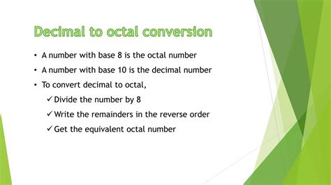 Decimal To Octal And Octal To Decimal Conversion Pptx Computing Technology And Computing