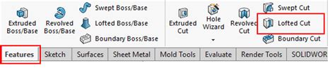 Cara Menggunakan Fitur Lofted Cut Solidworks