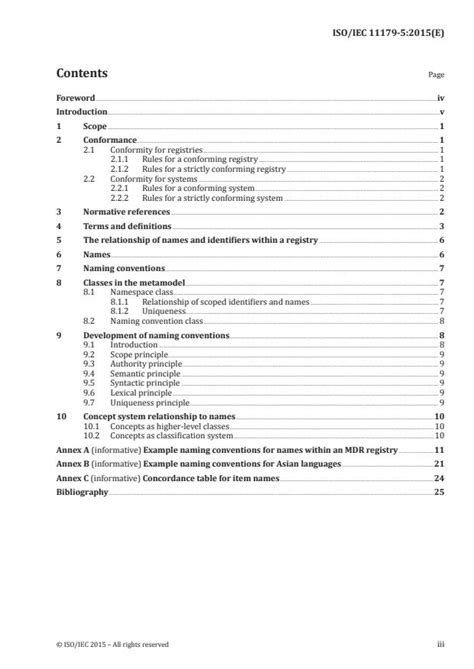 ISO IEC 11179 5 2015 Information Technology Metadata Registries MDR Part 5 Naming