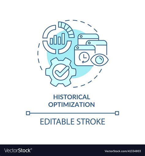 Historical Optimization Turquoise Concept Icon Vector Image