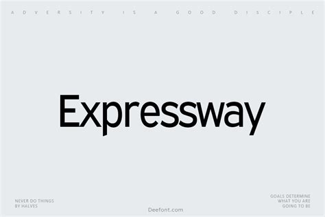 Expressway Font Free Download And Preview Deefont