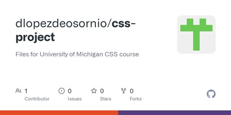 GitHub Dlopezdeosornio Css Project Files For University Of Michigan CSS Course