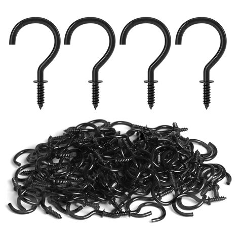 Relbro 100 Pcs Screw Hooks 1 Inch Cup Hooks Screw In Mug Hooks Metal