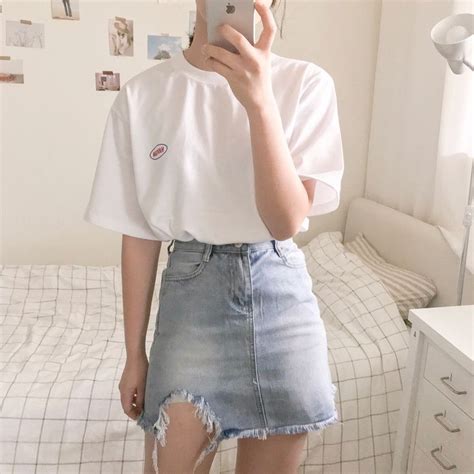 on Instagram 핏 최고 예쁘고 엄청 탄탄한 해비즘 로고 반팔 깔별로 Korean fashion Korean outfits Korean
