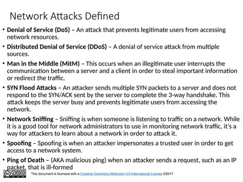Cybersecurity Lecture Attacks And Defense Pptx