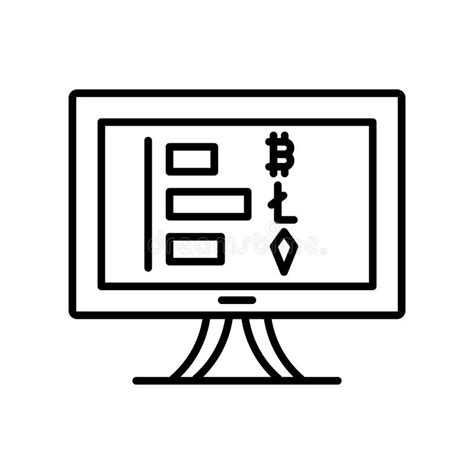 Bitcoin Icon Vector Isolated On White Background Bitcoin Sign Thin Line Design Elements In