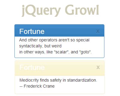 JQuery Growl Growl Like Notification Plugin For JQuery JQuery Plugins