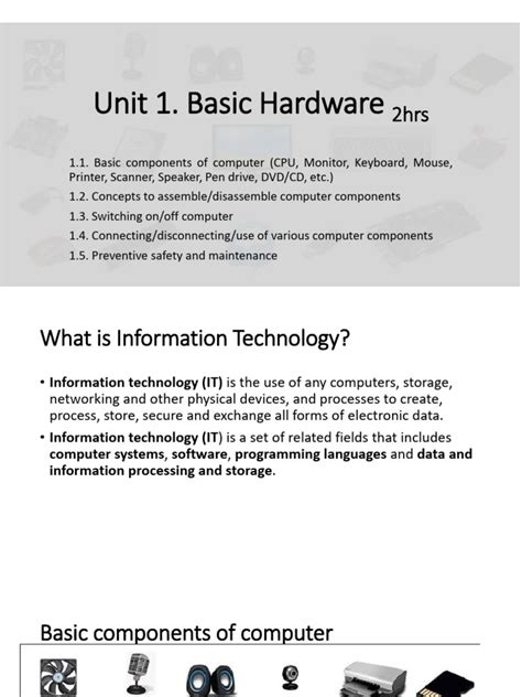 Unit 1 Basic Hardware Pdf Computer Hardware Computer Monitor