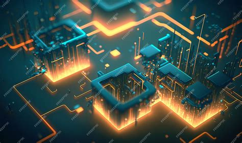 Premium Photo Geometric Shapes And Lines Representing The Flow Of Data Through A Secure Network