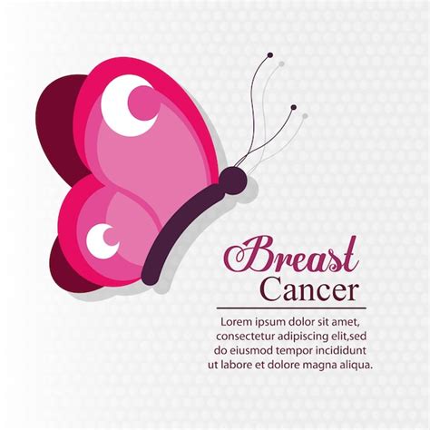 Premium Vector Pink Butterfly Breast Cancer