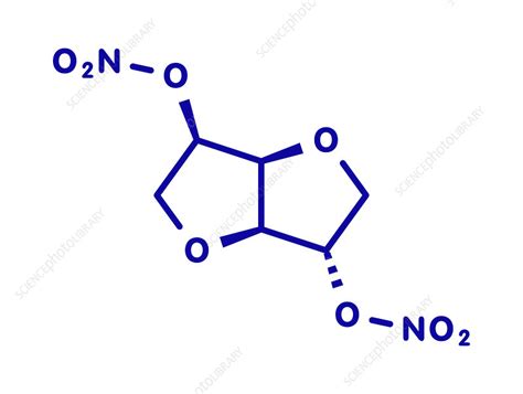 Isosorbide Dinitrate Vasodilator Drug Molecular Model Stock Image F025 2330 Science Photo