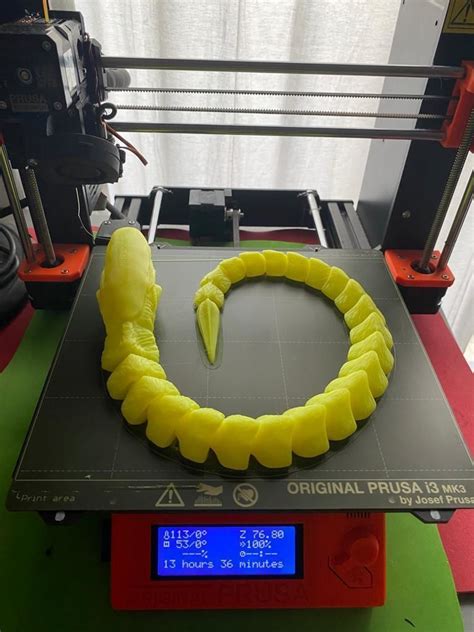 Flexi Alien Chestburster Print In Place Articulated 3d Model 3d
