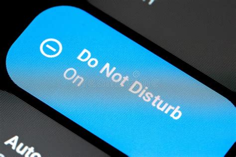 Dnd Do Not Disturb Mode Enabled On A Smartphone Device Stock Image Image Of Night Telephone