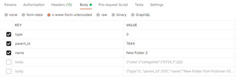 how to create a new body json field with combining all active keys in x form urlencoded