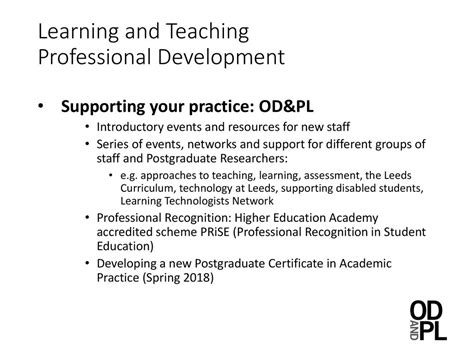 Learning And Teaching Professional Development Ppt Download
