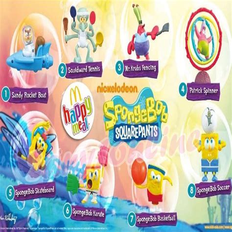 Mcdo Happy Meal Spongebob Squarepants 2013 Complete Set Shopee